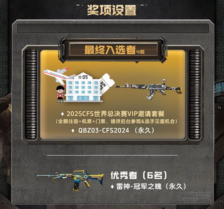 2025CFS用户故事征集 总决赛邀请、QBZ03-CFS2024、雷神-冠军之魄 - 【cf活动专区】